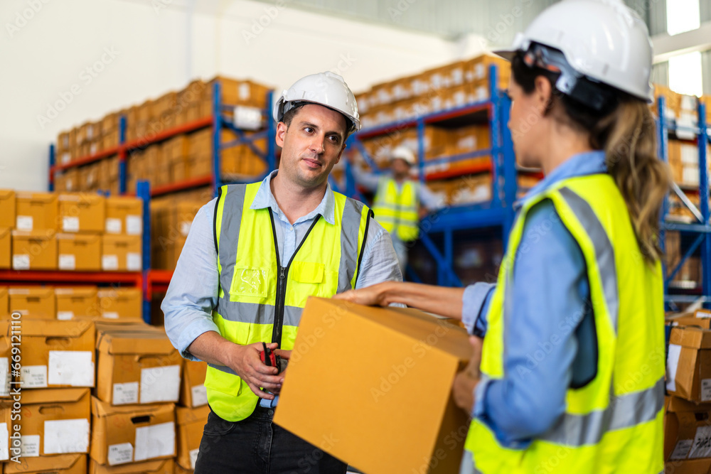 Engineer team cargo shipping order export and import, goods, factory ...
