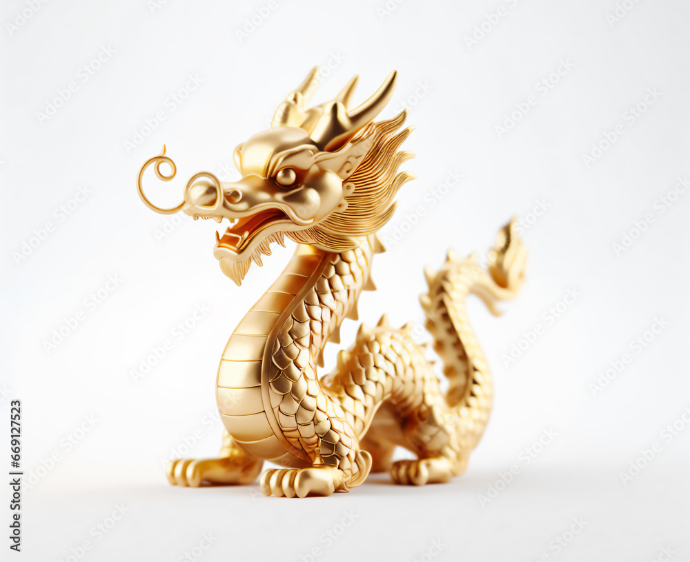 golden chinese dragon,Loong, gold metal logo,New Year,2024,Year of the ...