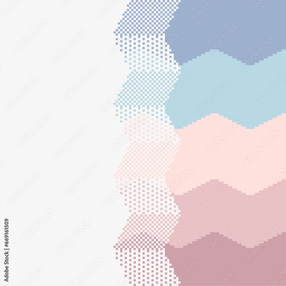 Pixel Art Faded Zig-zag Pastel Lines Side Template Background Stock ...