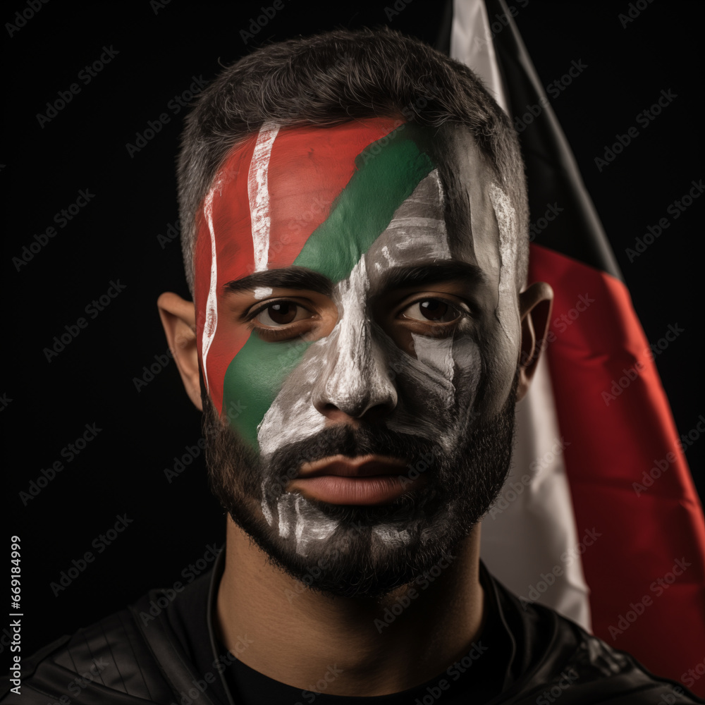 Symbolic Palestinian Flag Mask: A Realistic Portrayal | Palestinian ...