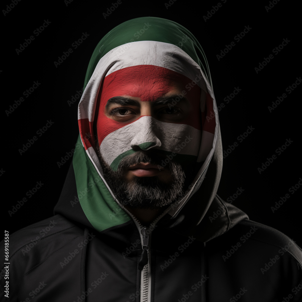 Symbolic Palestinian Flag Mask: A Realistic Portrayal | Palestinian ...
