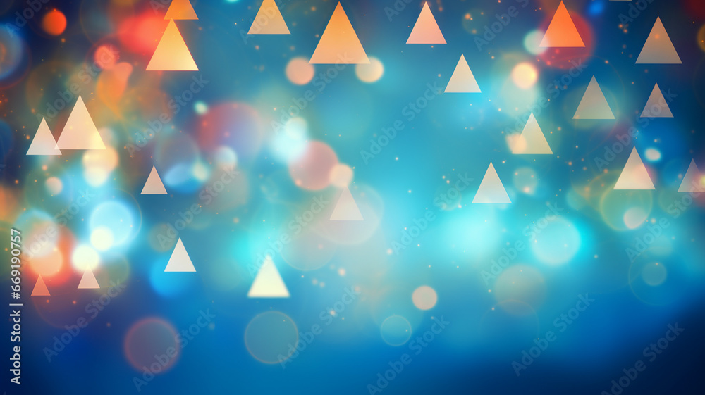 Blue triangle background, bokeh, triangular, blurred triangles ...