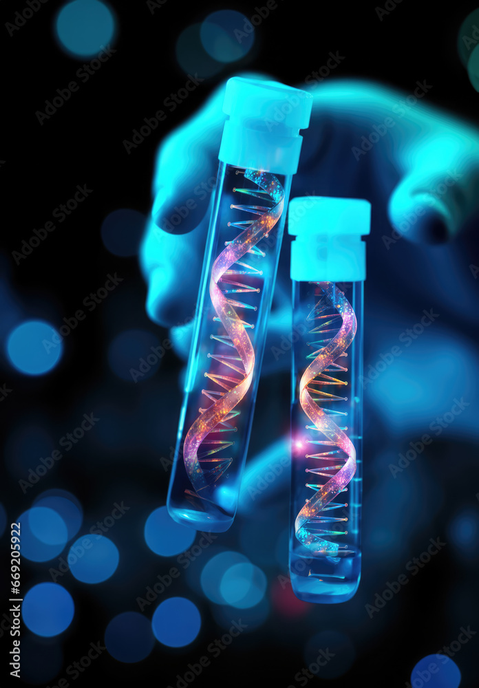 scientist holding medical testing tubes or vials of medical ...