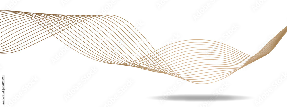 Abstract colorful wave circle line on transparent background modern ...