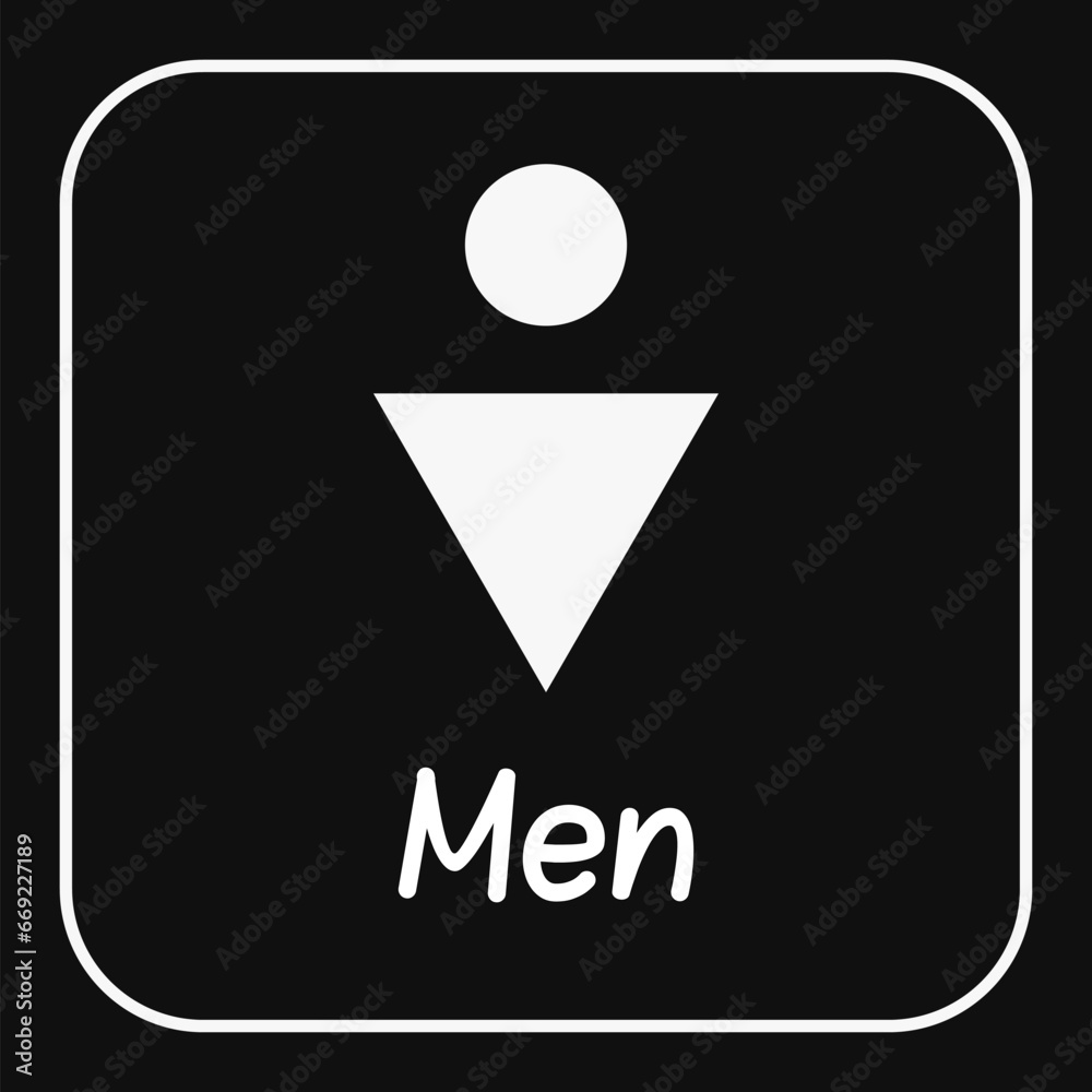 people icon for WC signage flat icon web, app, ui ux, mall sign, door ...