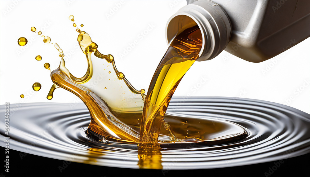 pouring oil lubricant motor oil isolated on white and transparent background png Stock ...