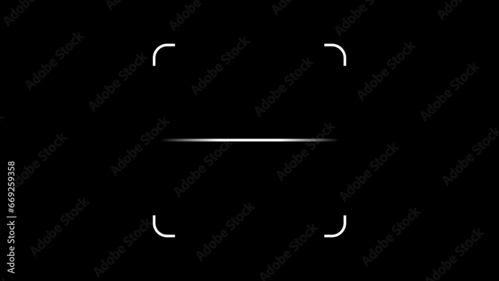 Rounded QR code scan border loop animation, alpha channel Stock ビデオ ...