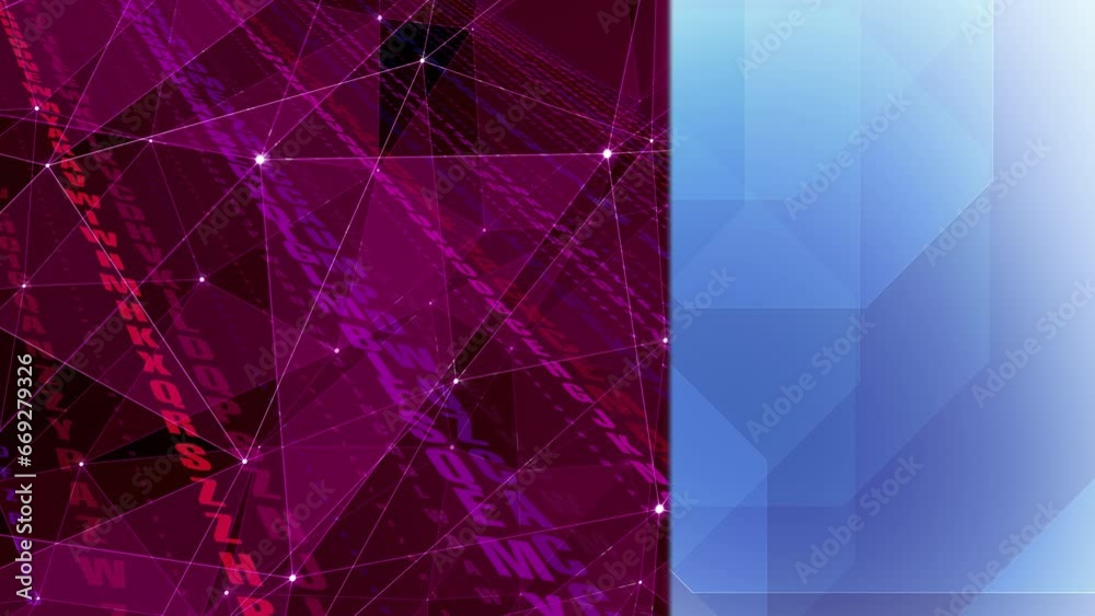 Digital chaos motion graphics and changing letters create artistic and ...