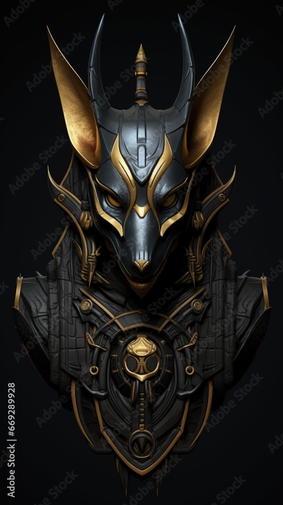 Face anubis style hades anime hade style illustration picture AI ...