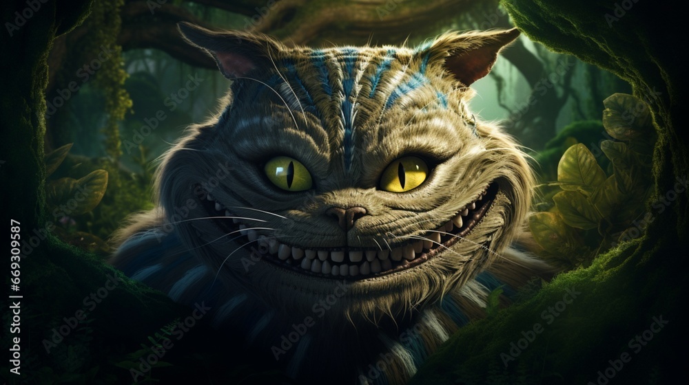 The cheshire cat beautiful image Ai generated art Stock Illustration ...