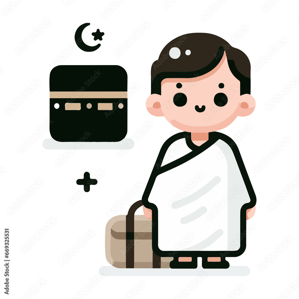 This 2D vector illustration features bold lines and dual-tone colors to ...