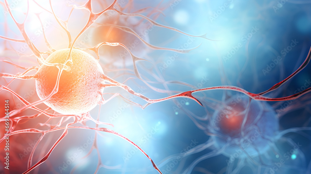 3d rendered illustration,Complex Network Revealed: Brain Neural ...