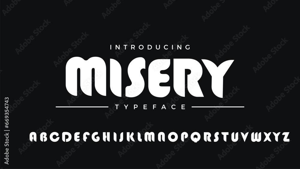 Minimalistic font for logo design. Vector alphabet with two sets of ...