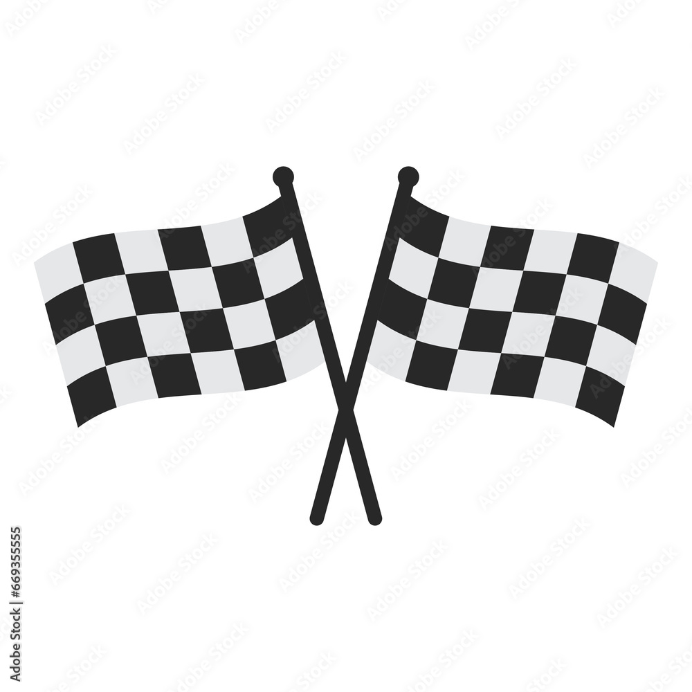 Vector illustration of finish flag icon sign and symbol. colored icons ...