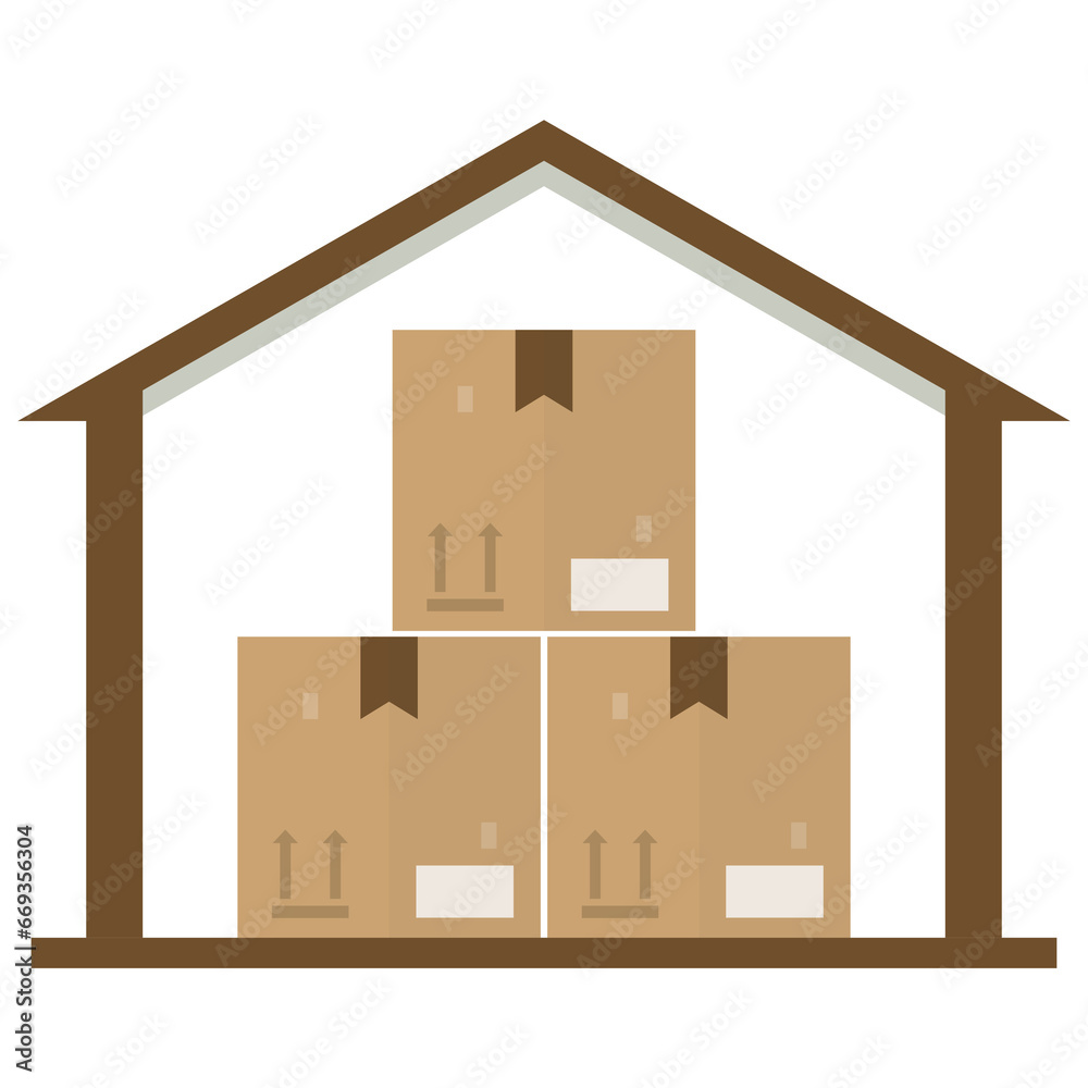 Vector illustration of box package warehouse package warehouse icon ...