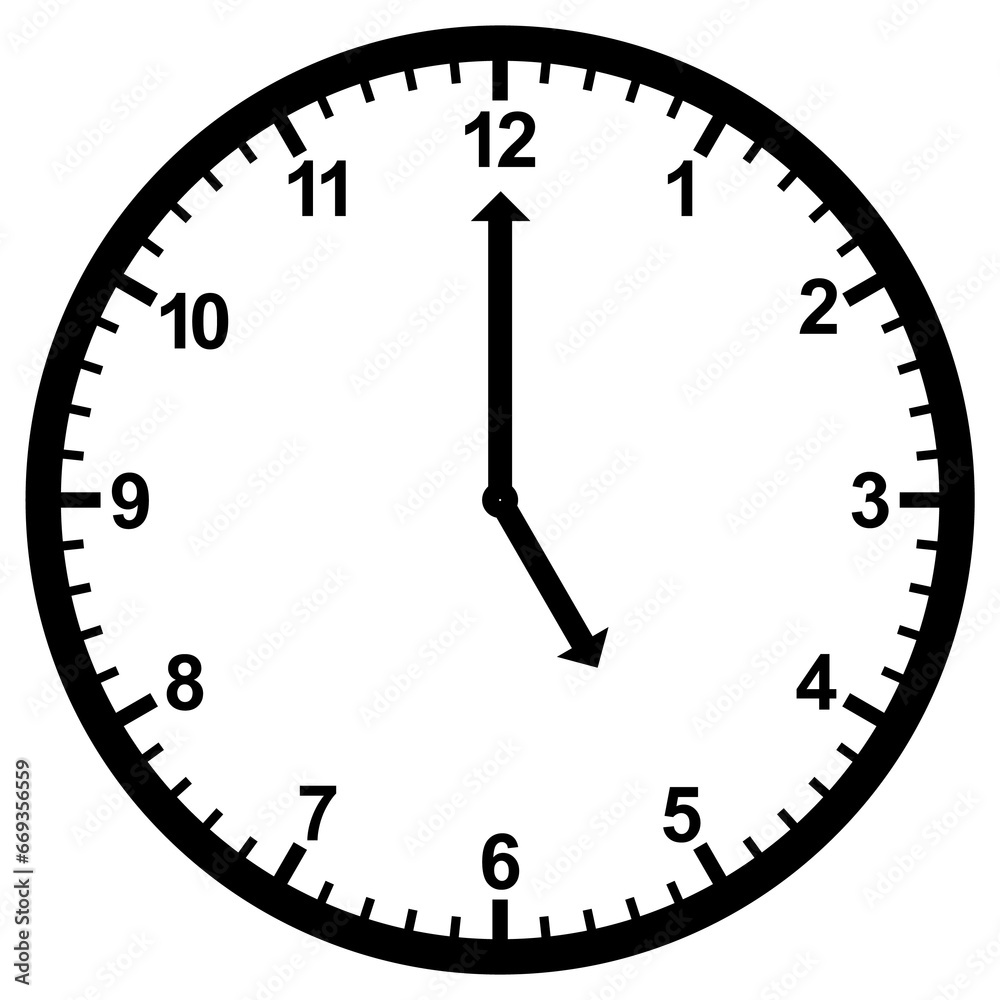 Vector illustration of five o'clock icon sign and symbol. colored icons ...