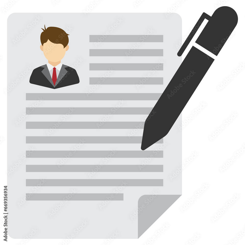 Vector illustration of employee contract icon sign and symbol. colored ...