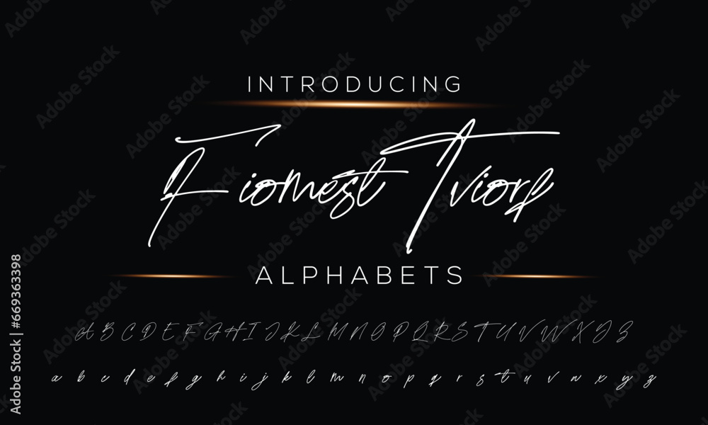 Hand drawn vector alphabet. Script font. Isolated letters written with ...