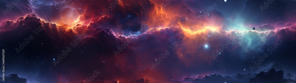 aurora cosmic banner background Stock Illustration | Adobe Stock