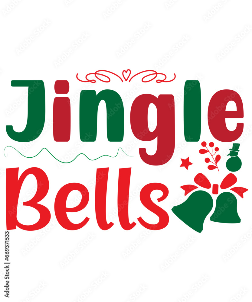 Jingle Bells, Christmas, Svg, Dxf, Eps Vector Files for Cricut ...
