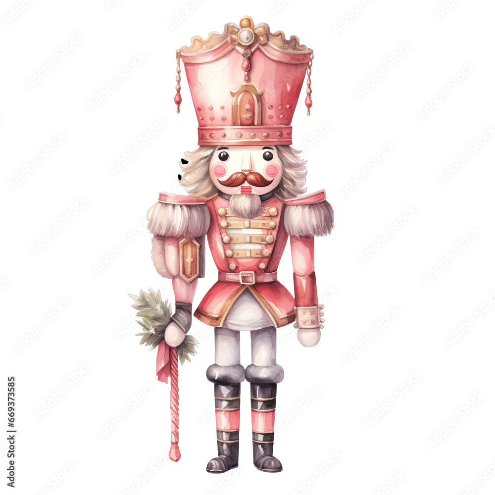 Christmas nutcracker watercolor clipart on transparent background ...