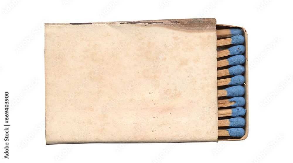 vintage worn old pack of matches on png transparent background Stock ...