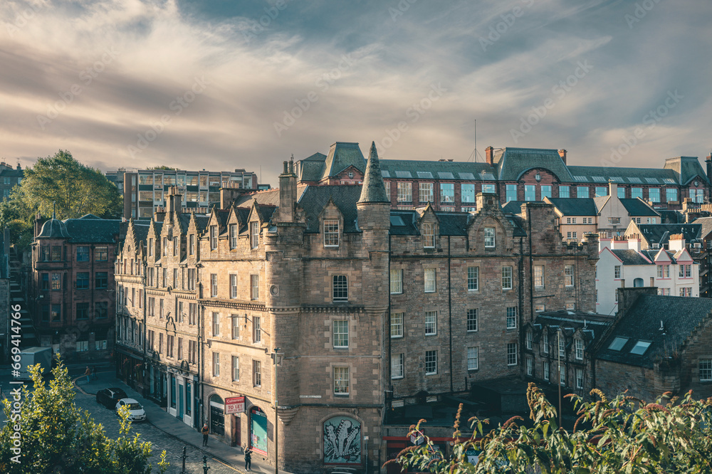 Edinburgh an impressive fortress with an abundance of windows ...