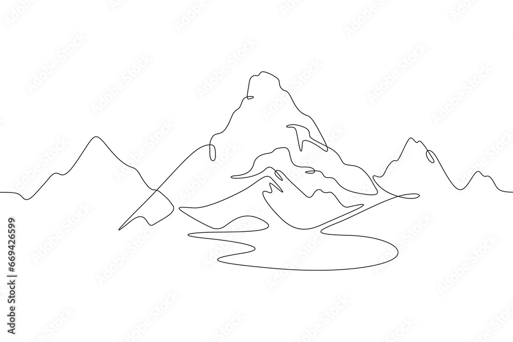 The top of the mountain range. Beautiful mountain landscape. High ...