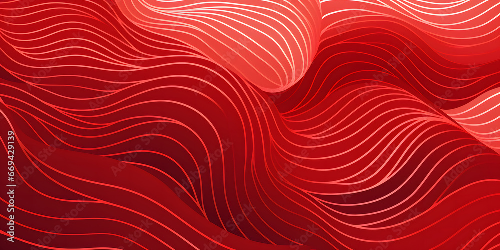 waved red background with a wavy pattern, Chinese New Year festivities ...