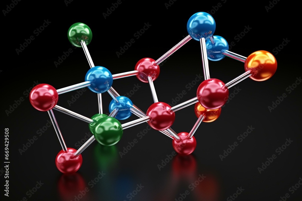 Molecule structure of benzyl alcohol, an aromatic alcohol with colored ...
