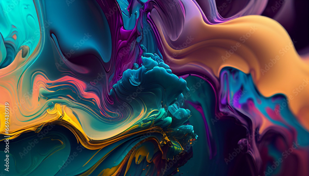 abstract painting with a rich color palette and texture. Stock ...