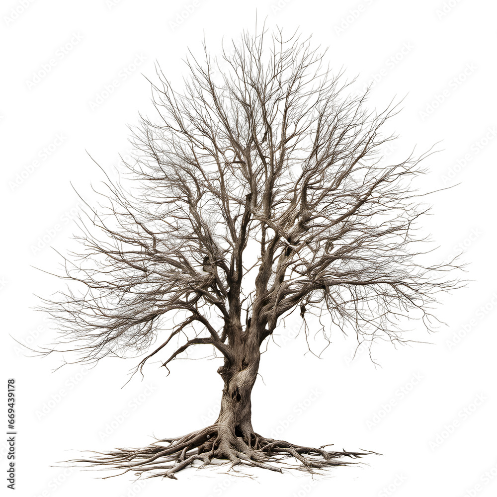 Dry tree without leaves on a transparent background. Stock Photo ...