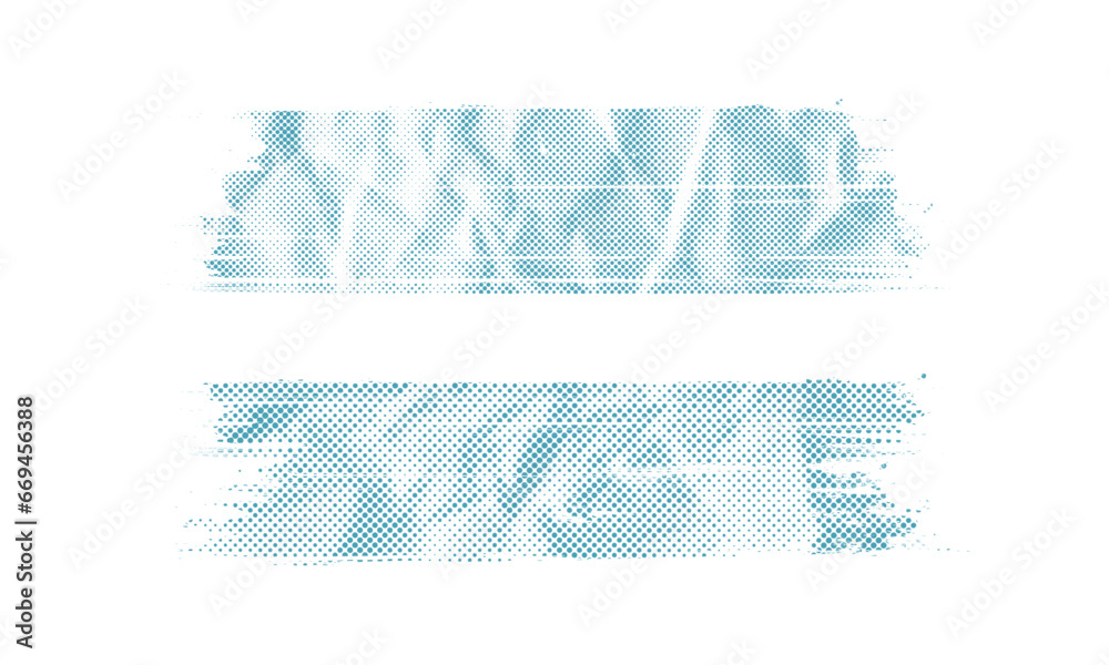 Dotted Halftone Pattern Collage Paper Cut Out Texture Vector Brush ...