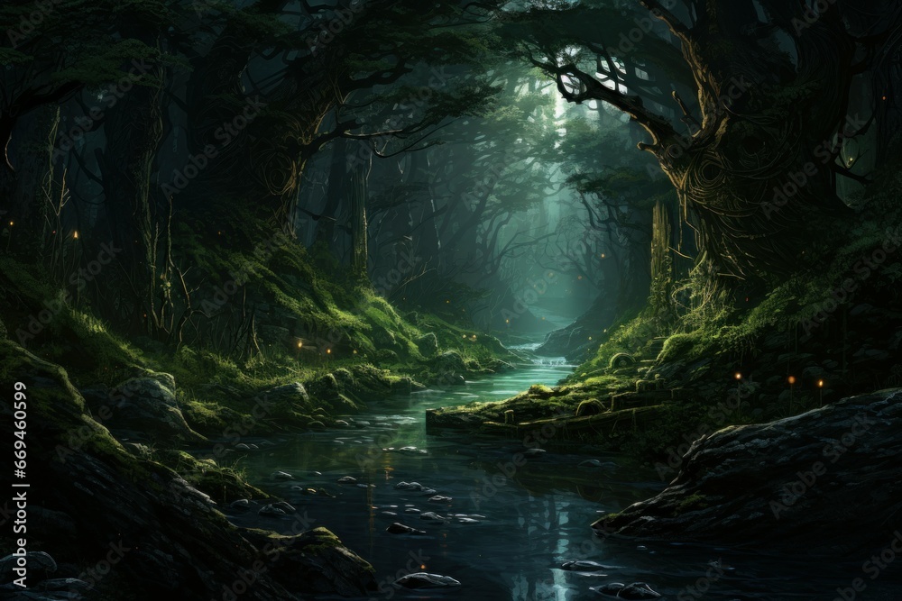 Knowledgeable Forest druid. Fantasy monk nature. Fictional person ... Knowledgeable Forest druid. Fantasy monk nature. Fictional person ...