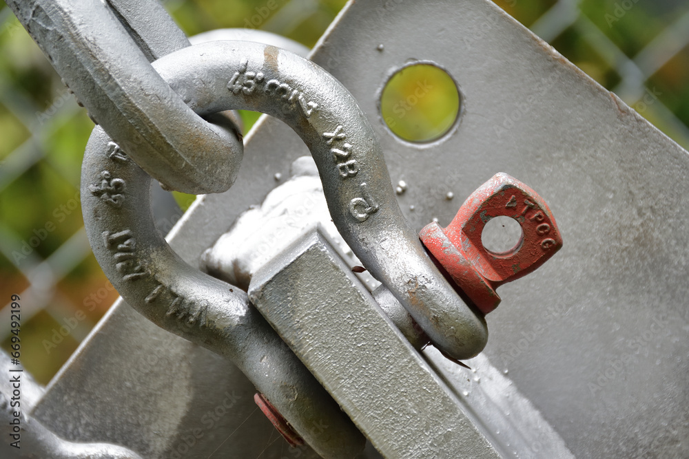 Poster Galvanized screw pin anchor shackle holding heavy load – Wall ...