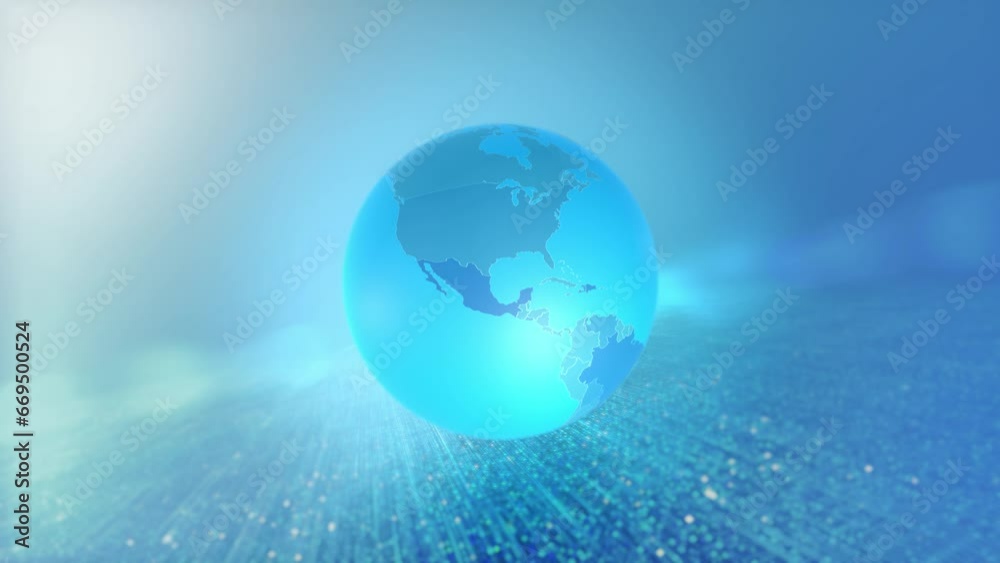 Country Zoom Animated Stylized World Map North America Bahamas Version ...