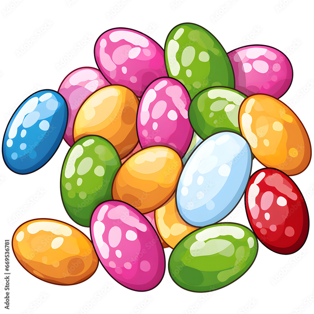 cartoon clipart of Easter Jellybeans, easter clipart, celebration ...