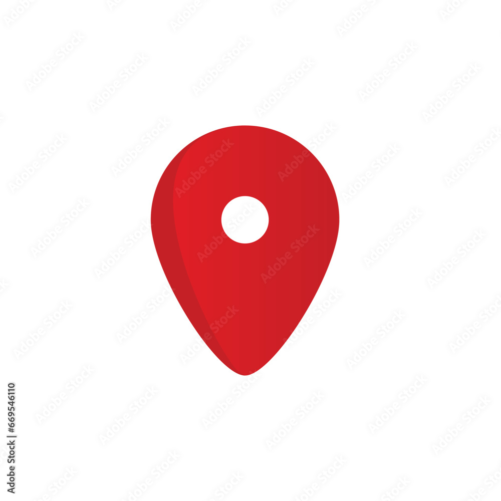 vector icon of simple forms of point of location Pins Point Logo can be ...