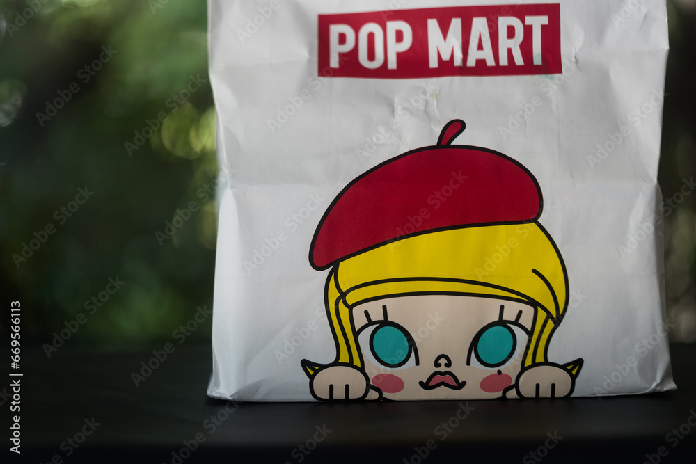 Bangkok, Thailand - October 29, 2023 : White paper shopping bag from ...
