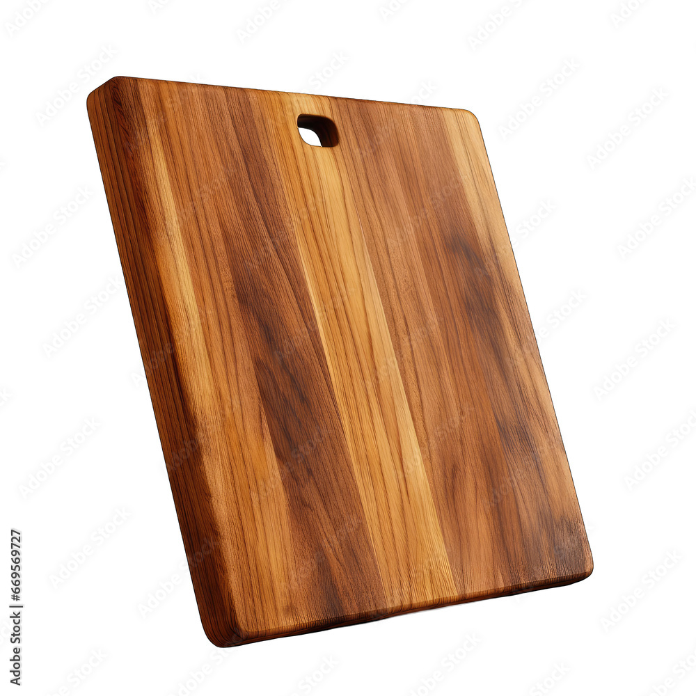 Wooden cutting board side view isolate on transparent background, png ...