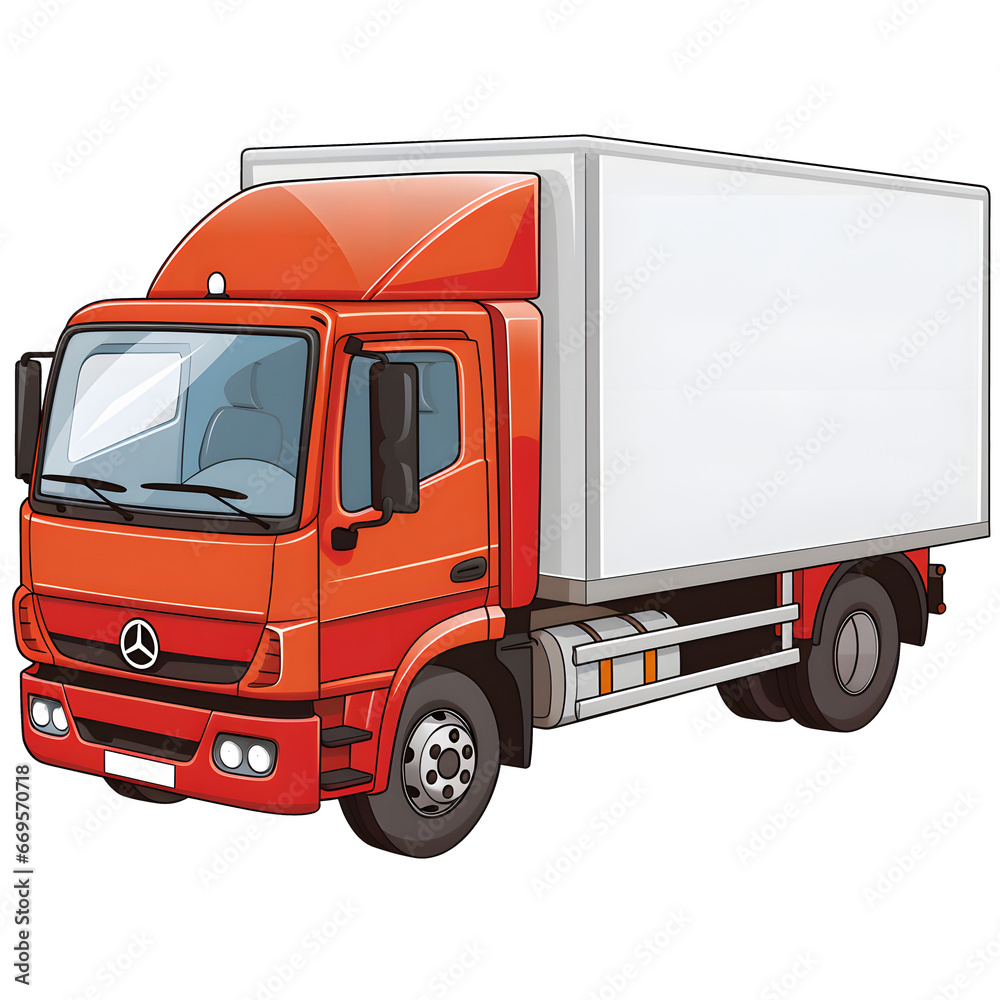 cartoon clipart of Delivery truck, transportation clipart, transparent ...