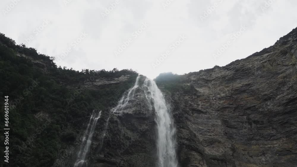 Gocta Cataracts, Catarata del Gocta, are perennial waterfalls with two ...