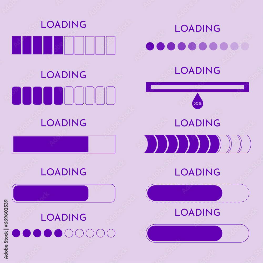 Set Loading On Monitor Technology Concept Design Hud Loading Process