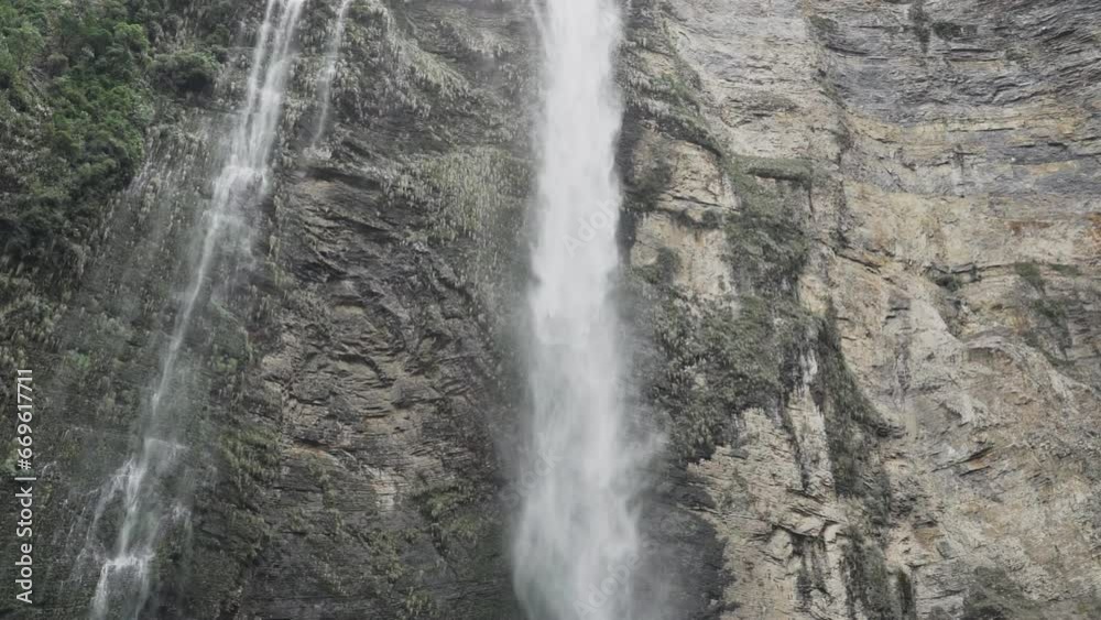 Gocta Cataracts, Catarata del Gocta, are perennial waterfalls with two ...