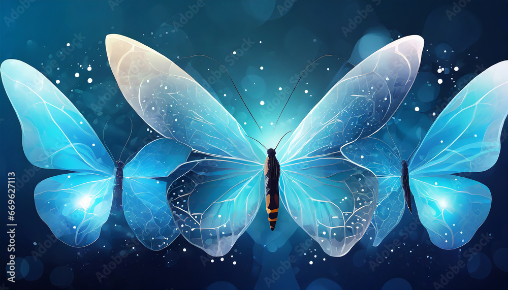 Abstract Business digital transformation innovative of butterfly life ...