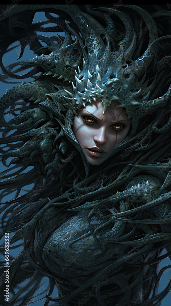 Medusa, a creature from Greek mythology and known for turning those who ...