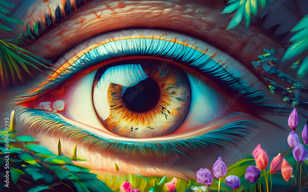 Ultra-realistic 8K human eye iris art Stock Illustration | Adobe Stock