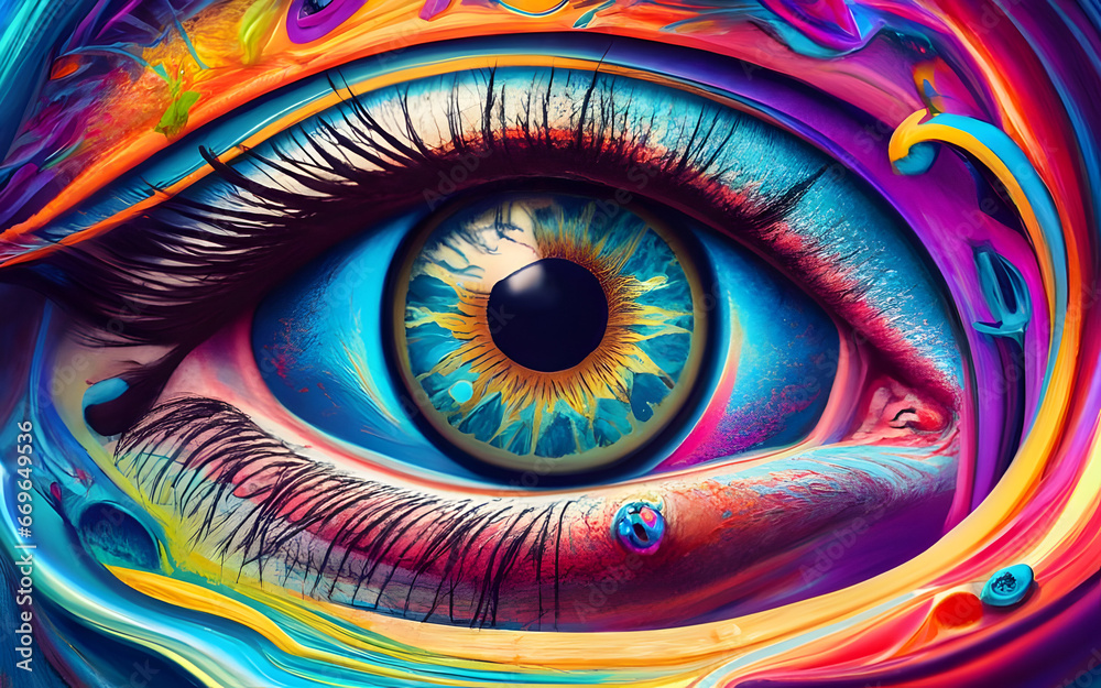 Ultra-realistic 8K human eye iris art Stock Illustration | Adobe Stock