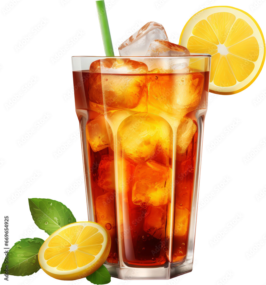 iced tea transparent background PNG clipart Stock Illustration | Adobe ...