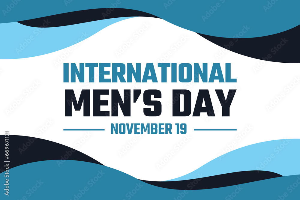 international men's Day background design with colorful shapes and ...